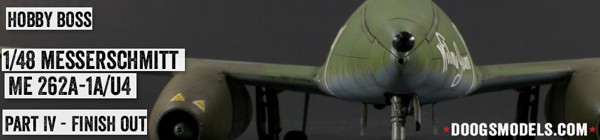 1/48 Hobby Boss Me 262A-1a/U4 Part IV – Finish Out – Doogs Studios