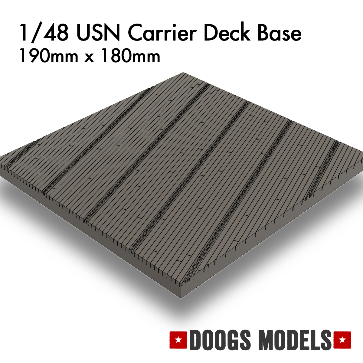 1/48 US Navy WWII Aircraft Carrier Base – 190x180mm – Doogs Studios