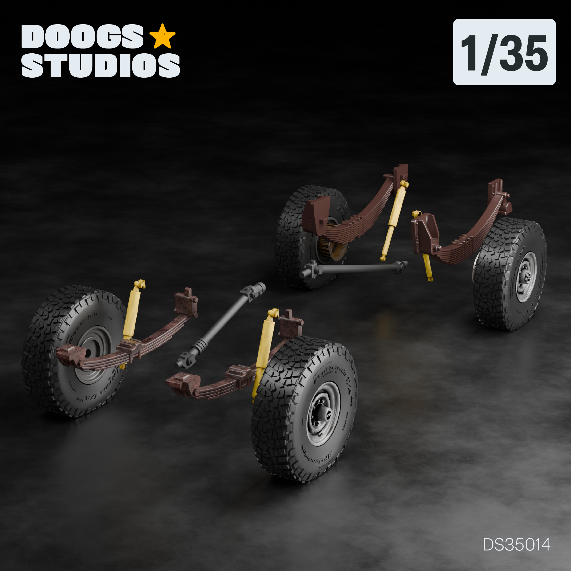 1/35 4″ M1008 GM Pickup Lift Kit (for AK Interactive) – Doogs Studios