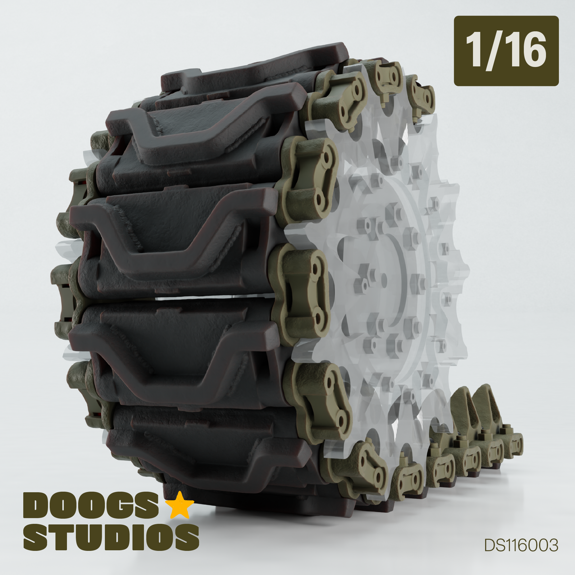 1/16 M4 Sherman T54E1 Workable Tracks – Doogs Studios